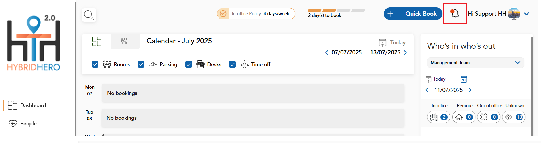 Where can I see incoming requests? – HybridHero