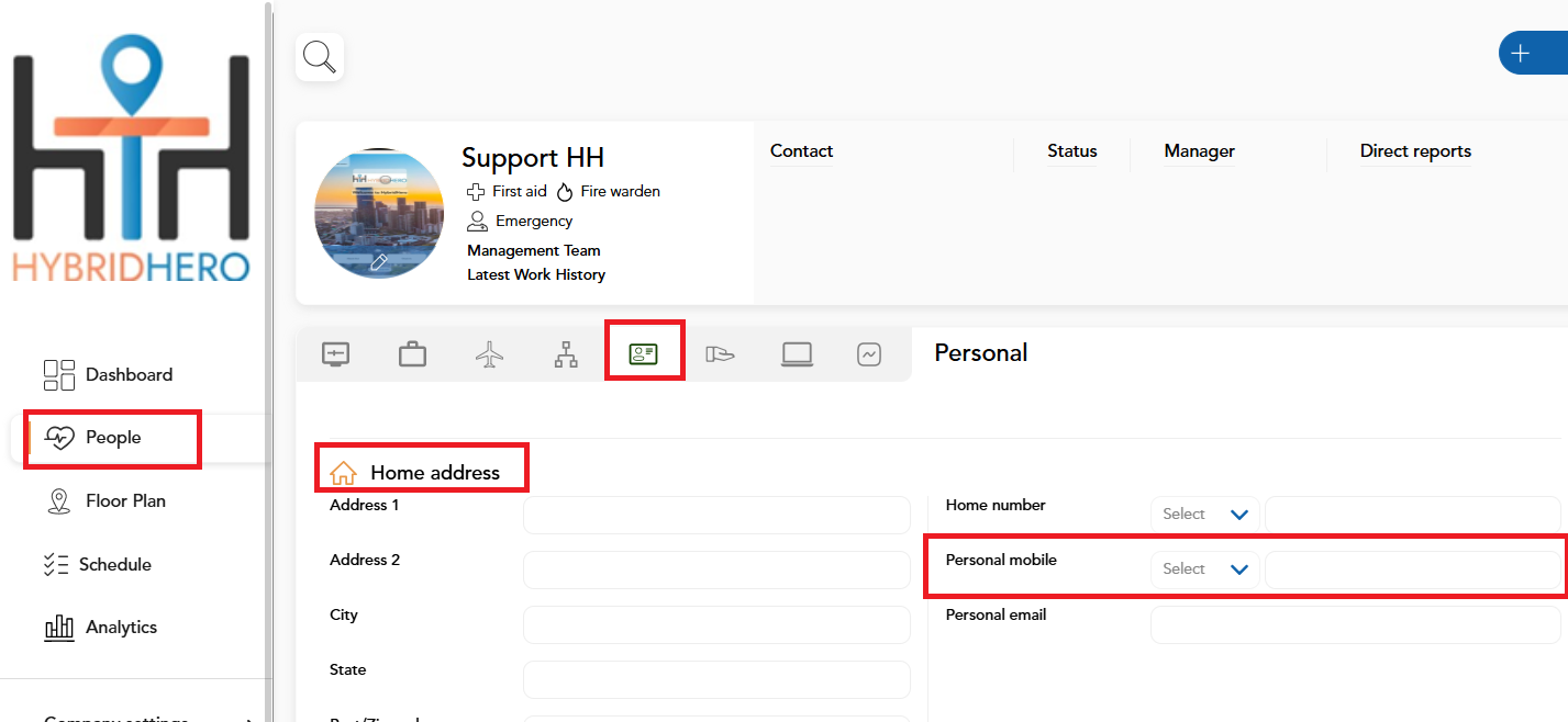 How do I Add/Edit my Personal and Company number? – HybridHero