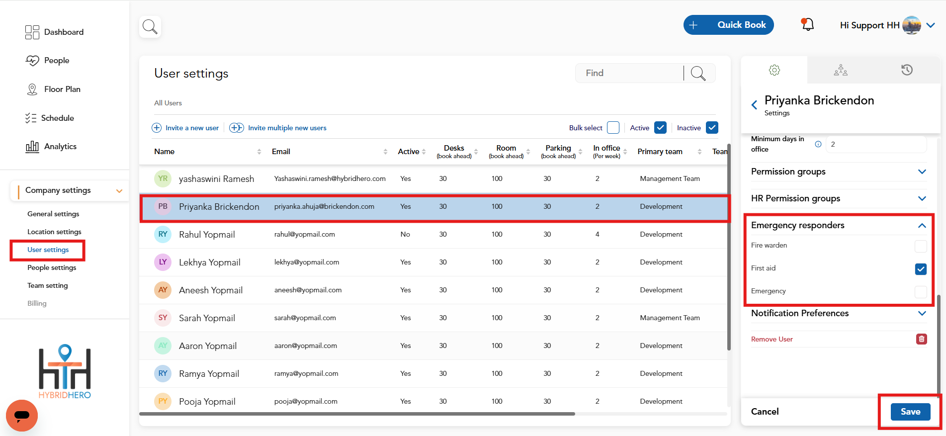 How to Assign Emergency Responders to a User – HybridHero