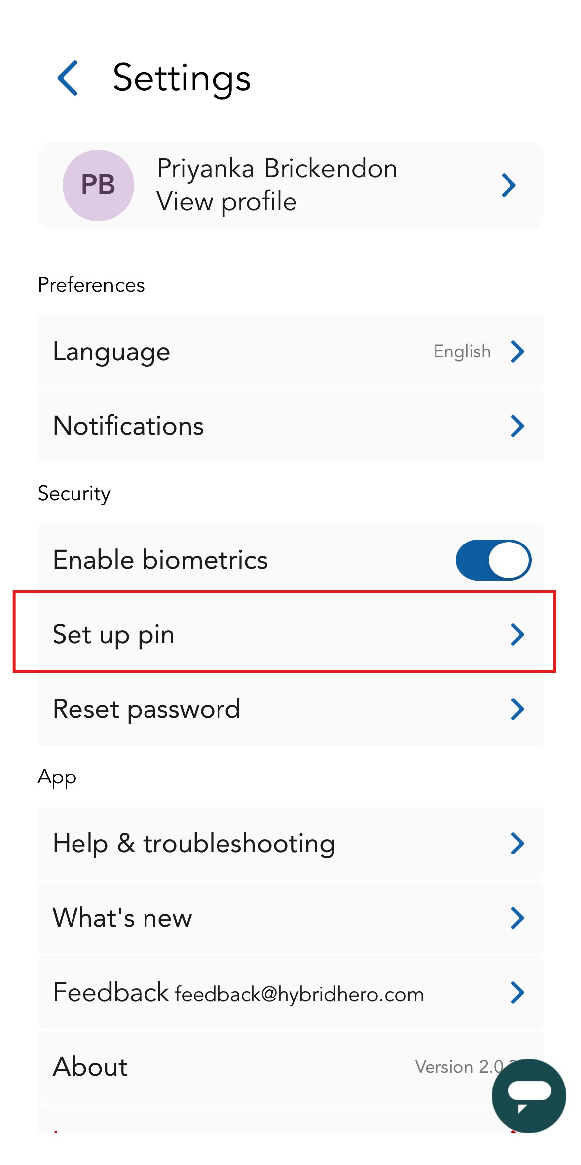 How to Set Up or Change Your PIN – HybridHero