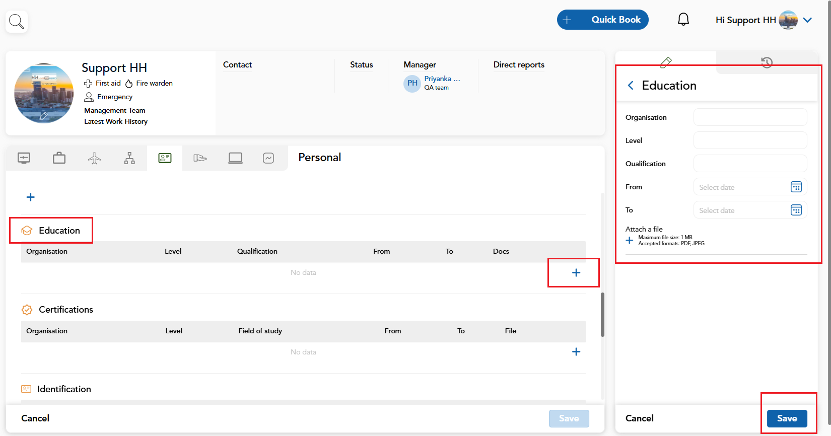 How to update your Education and Certification in Personal Tab ...