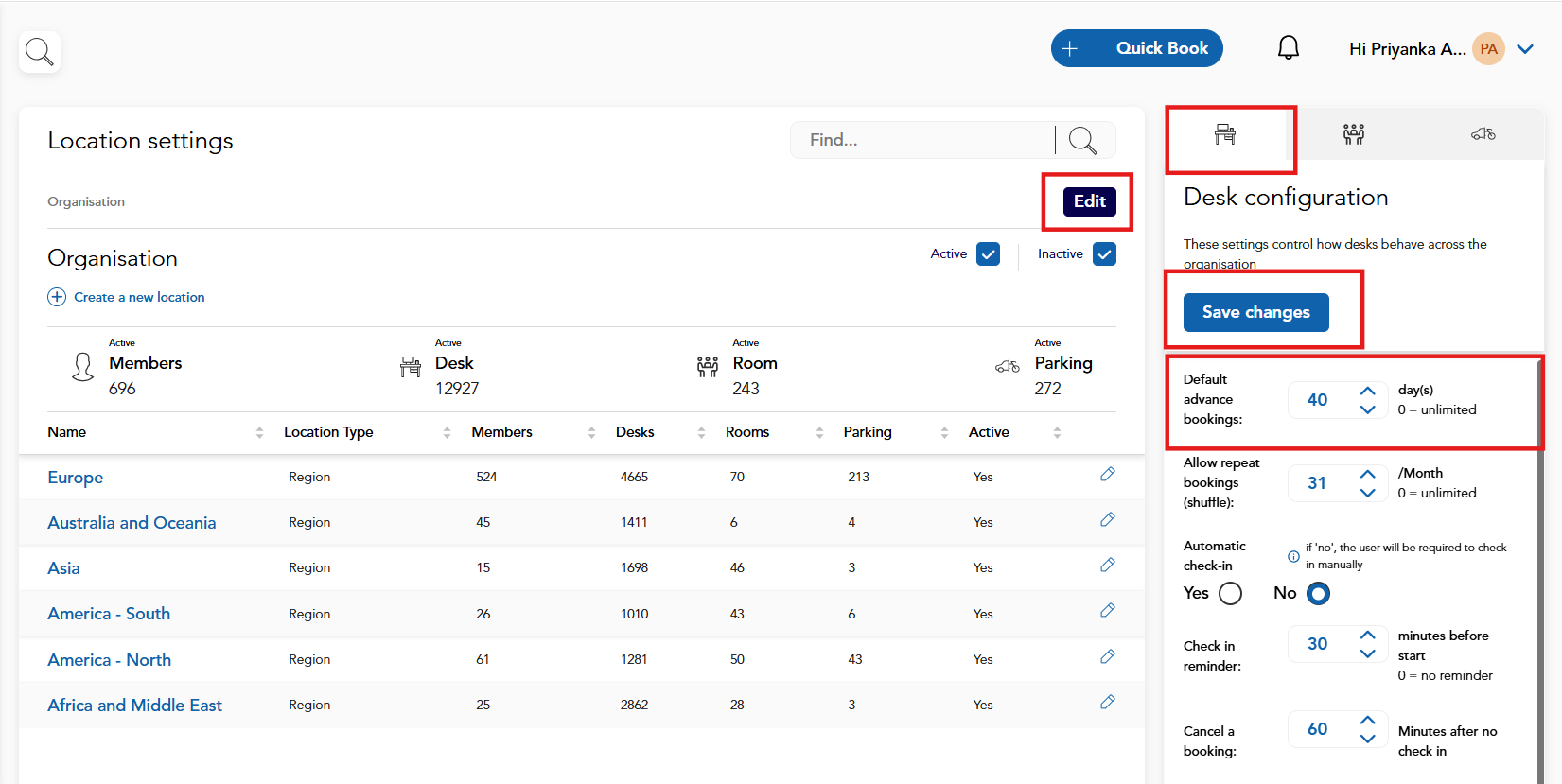 How to update advance bookings for all users? – HybridHero